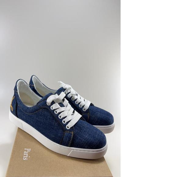 Christian Louboutin | Shoes | Elo Loubi Orlato Miss Denim Logo Lace Up ...